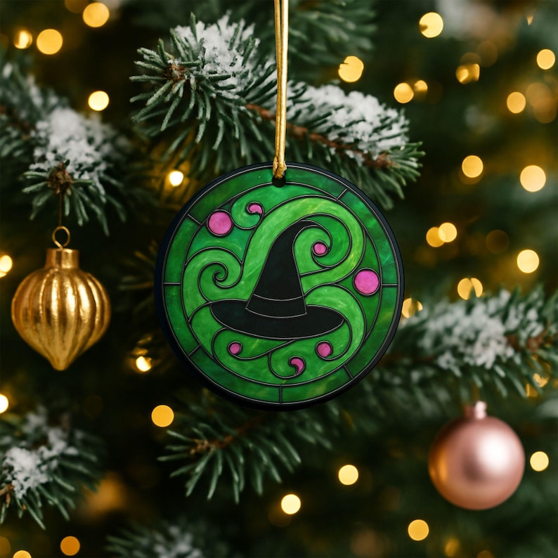 Wicked Ornament - Stained Glass Christmas Ornament, Glinda Inspired ...