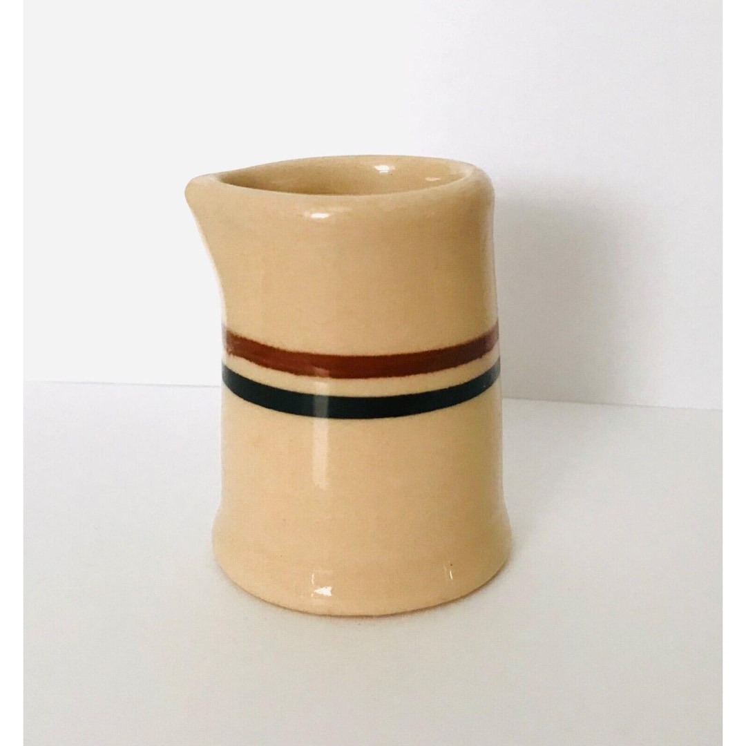 Vintage Creamer Wallace China Desert Ware Restaurant Ware Tan Striped ...
