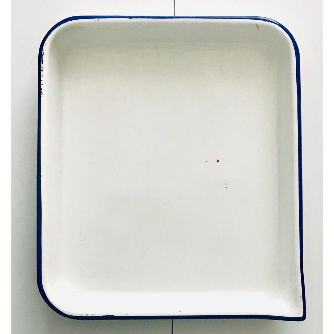 Vintage Porcelain Enamel Photo Developing Tray Darkroom With Pour ...