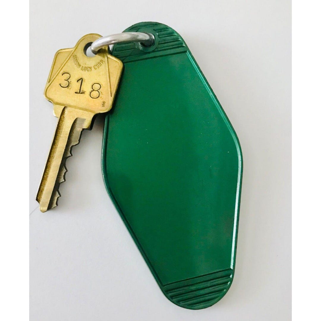 Vintage Hotel Key & Fob #318 Classic Green Plastic Diamond 1960-70s ...