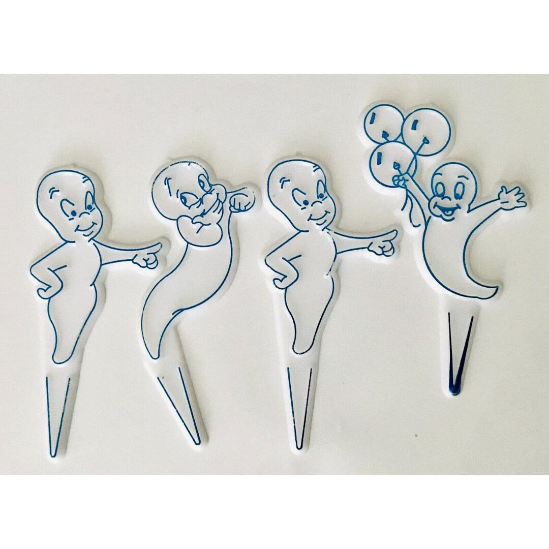 Vintage Casper the Friendly Ghost Cake Toppers Cupcake Decorations Set ...