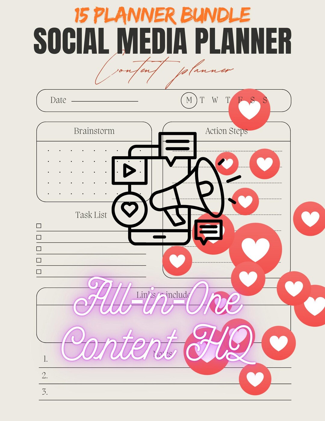 Content Creator Planner Bundle: Social Media, SEO, Monetization ...