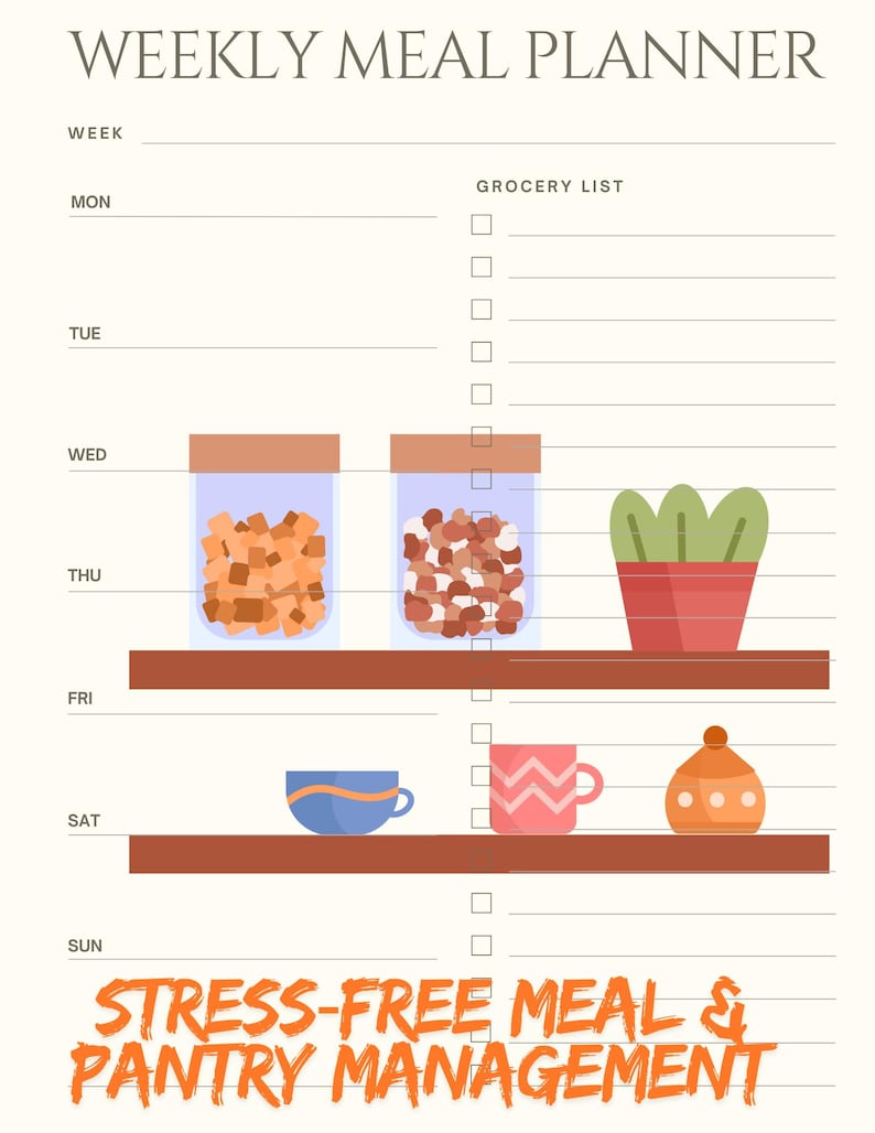 Mom Planner Bundle: Family Organizer, Meal Planner, Chore Chart (PDF ...