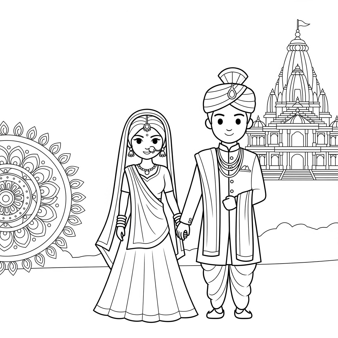Indian Coloring Book 1 - Etsy
