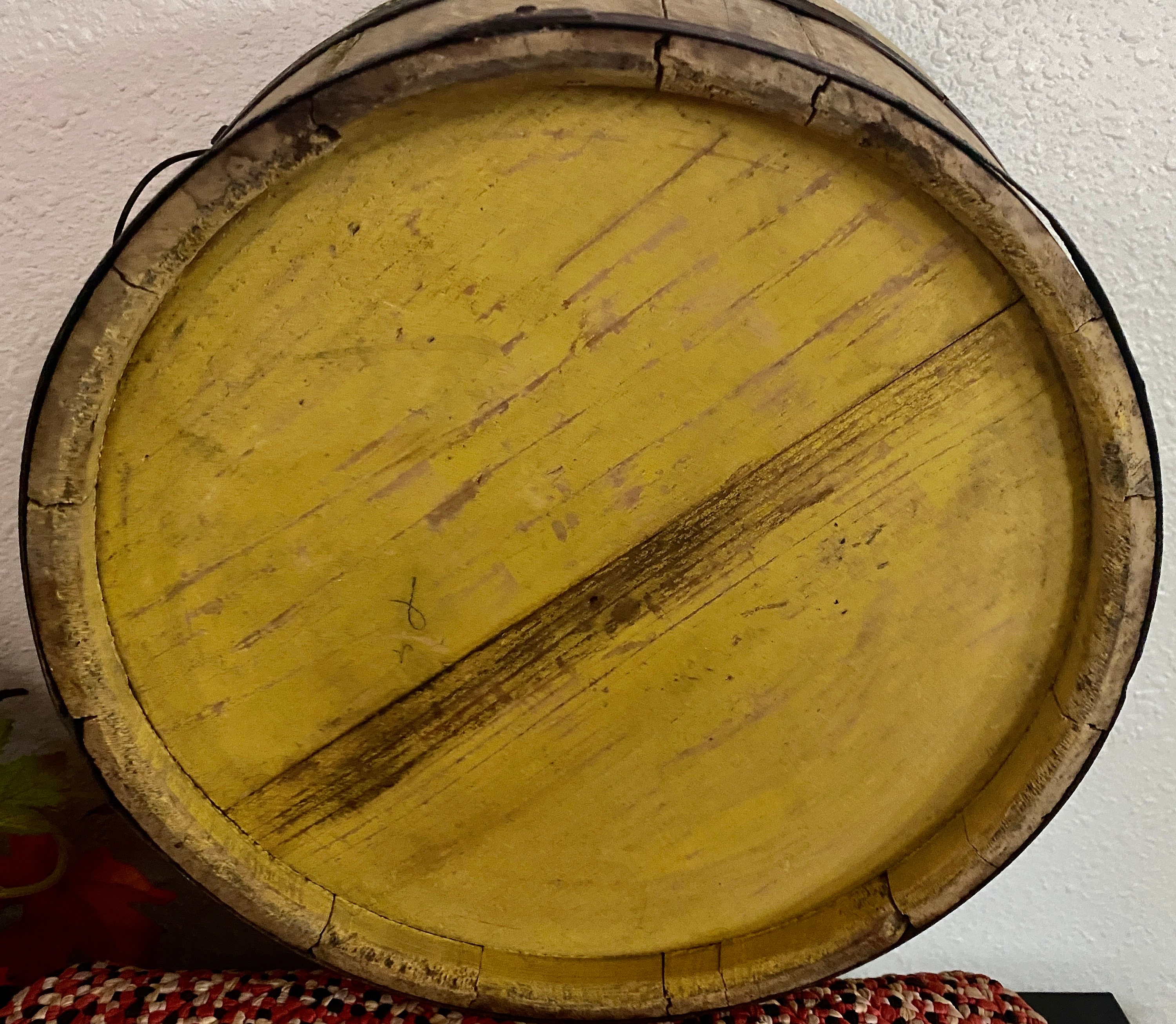 1790's Primative Wooden Pail Vintage Mustard Paint - Etsy