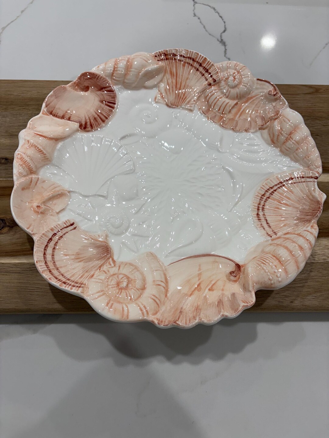 Vintage Ceramic Seashell Serving Platter. - Etsy