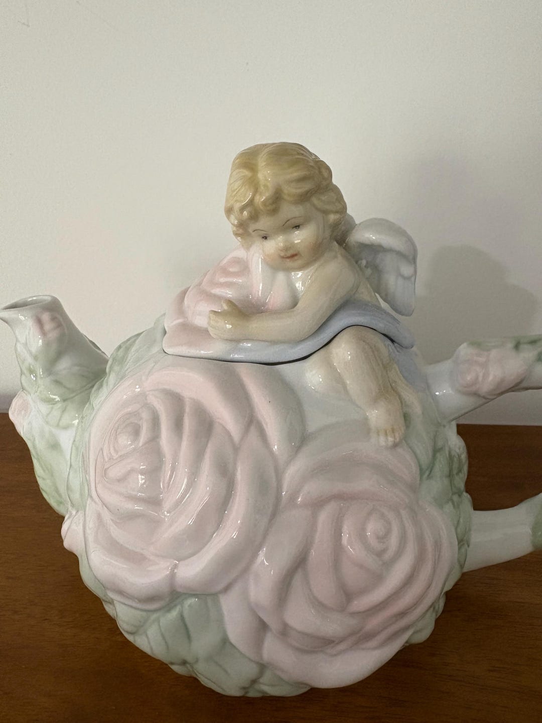 Avon Vintage Cherub & Roses Teapot - Etsy