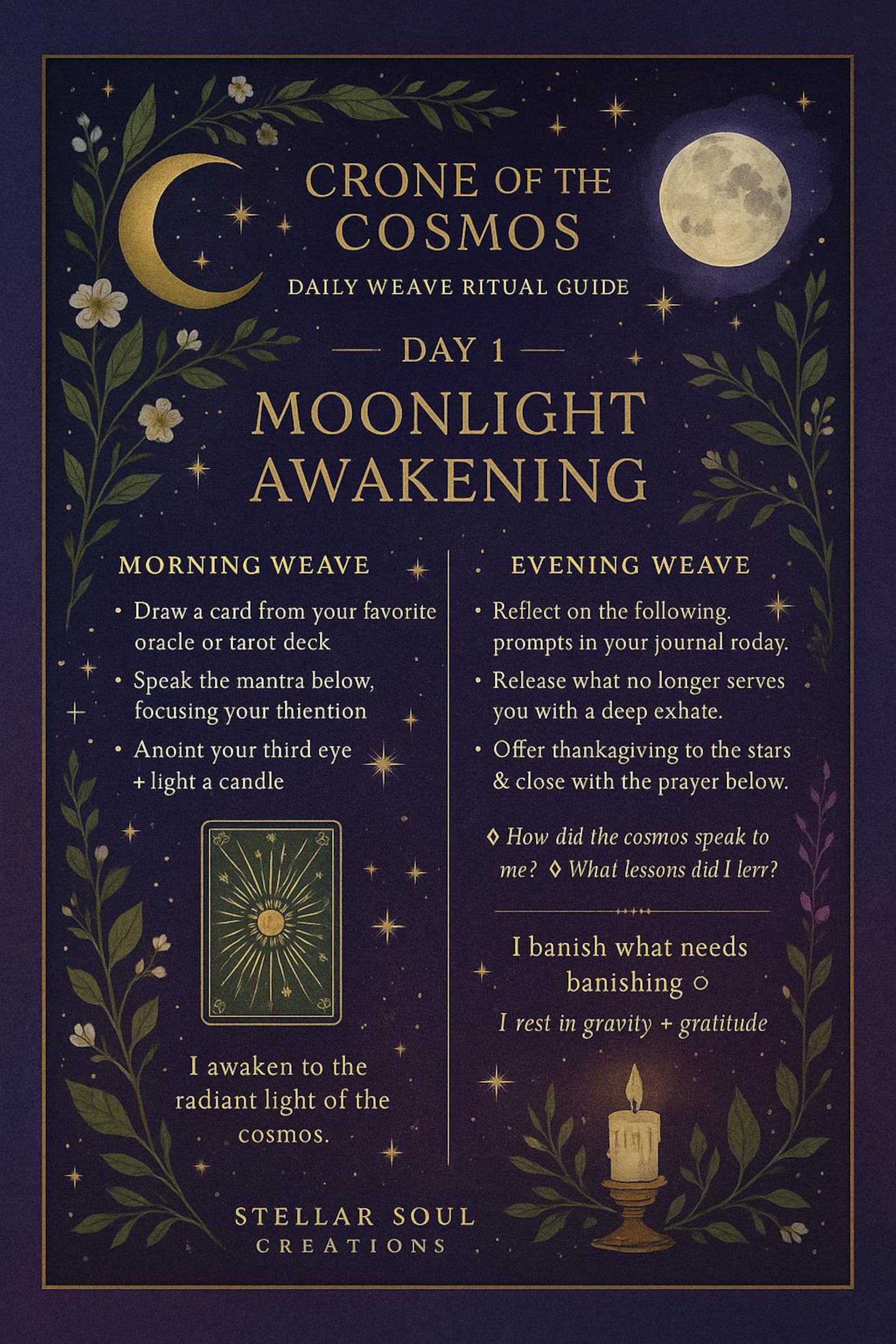 Crone of the Cosmos Illustrated Daily Weave Ritual Guide Printable PDF ...