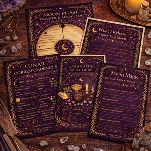 Moon Magic Ritual Kit | Lunar Phase Printable (digital Download) - Etsy