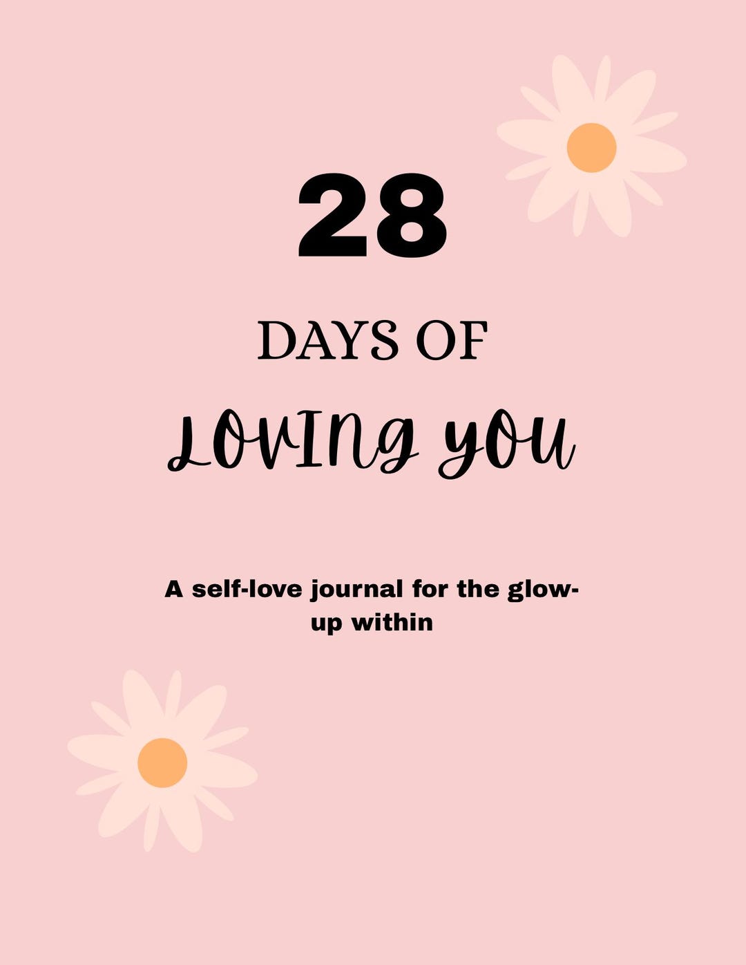 28-day Self Love Journal, Digital Download, Build Confidence & Self ...