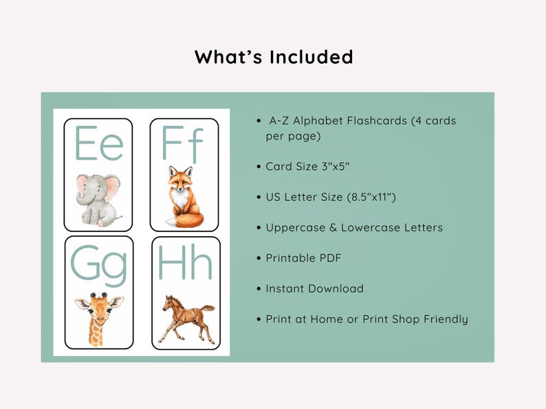 Alphabet Flashcards Printable| ABC Learning Cards for Toddlers ...