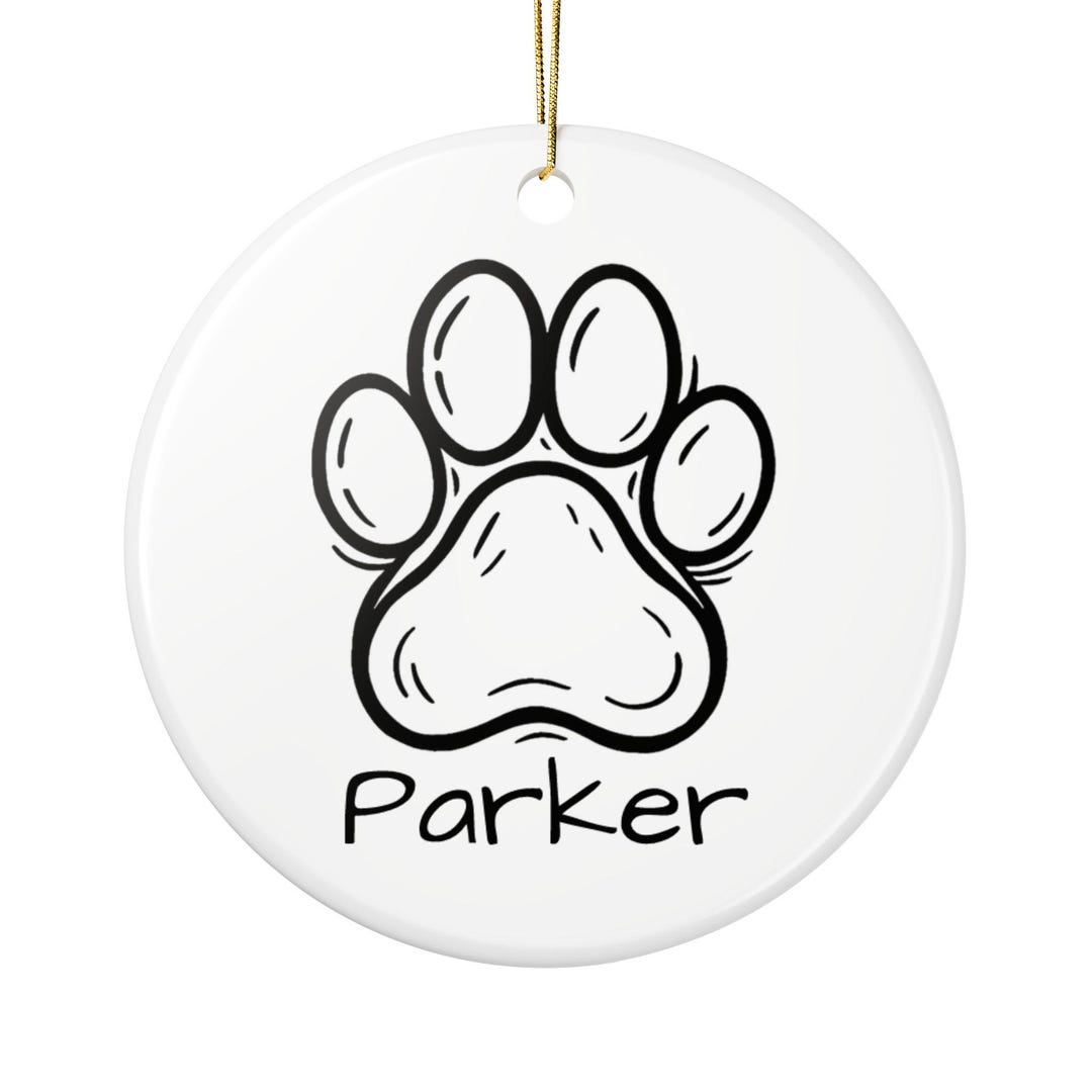 Personalized Dog Paw Ceramic Ornament, Holiday Keepsake - Etsy