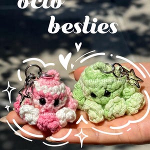 Mini Octopus Crochet Keychain | Cute Crochet Animal Keychains, Handmade ...