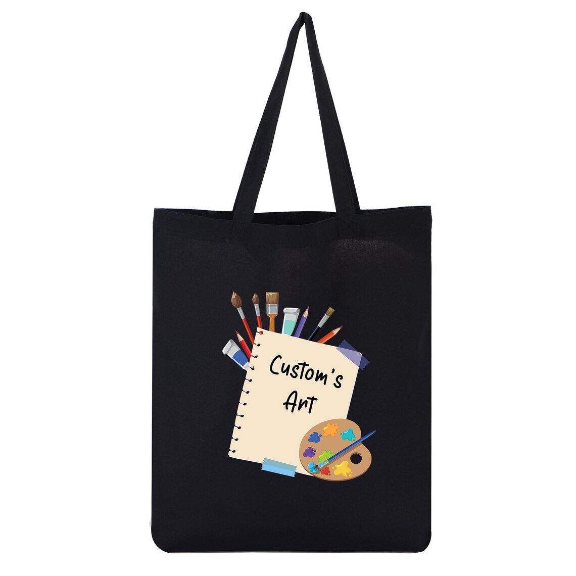 Customized Art Tote Bag, Custom Art Class Tote Bags, Drawing Lover Gift ...