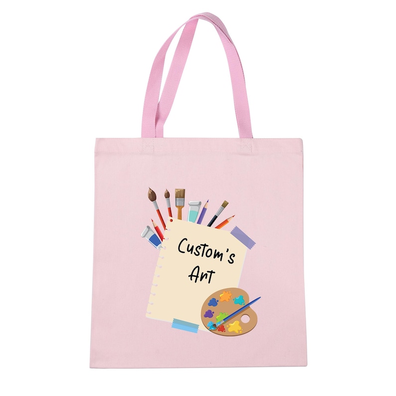 Customized Art Tote Bag, Custom Art Class Tote Bags, Drawing Lover Gift ...
