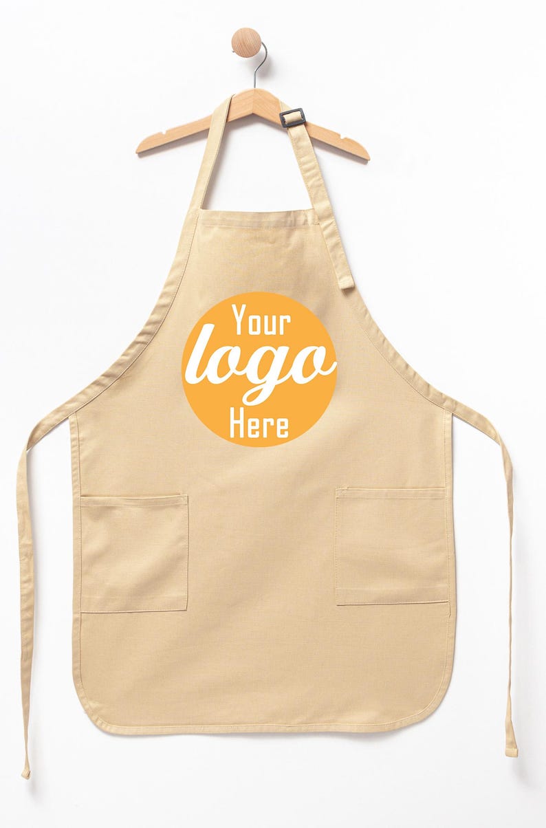 Personalized Logo Apron, Custom Print Kitchen Apron With Pockets - Etsy