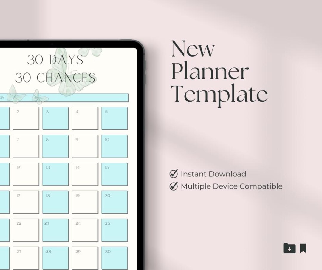 30-day Lock-in Productivity Sheet | Consistency Tracker Printable ...