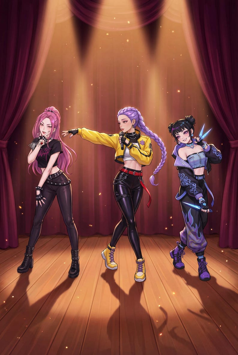 K Pop Demon Hunter Cards, Huntrix - Etsy
