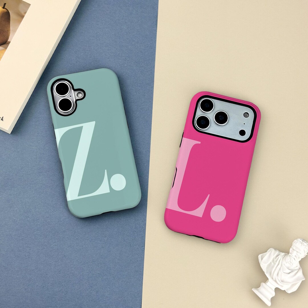 Minimalist Initial Phone Case, Personalized Letter iPhone Case With ...