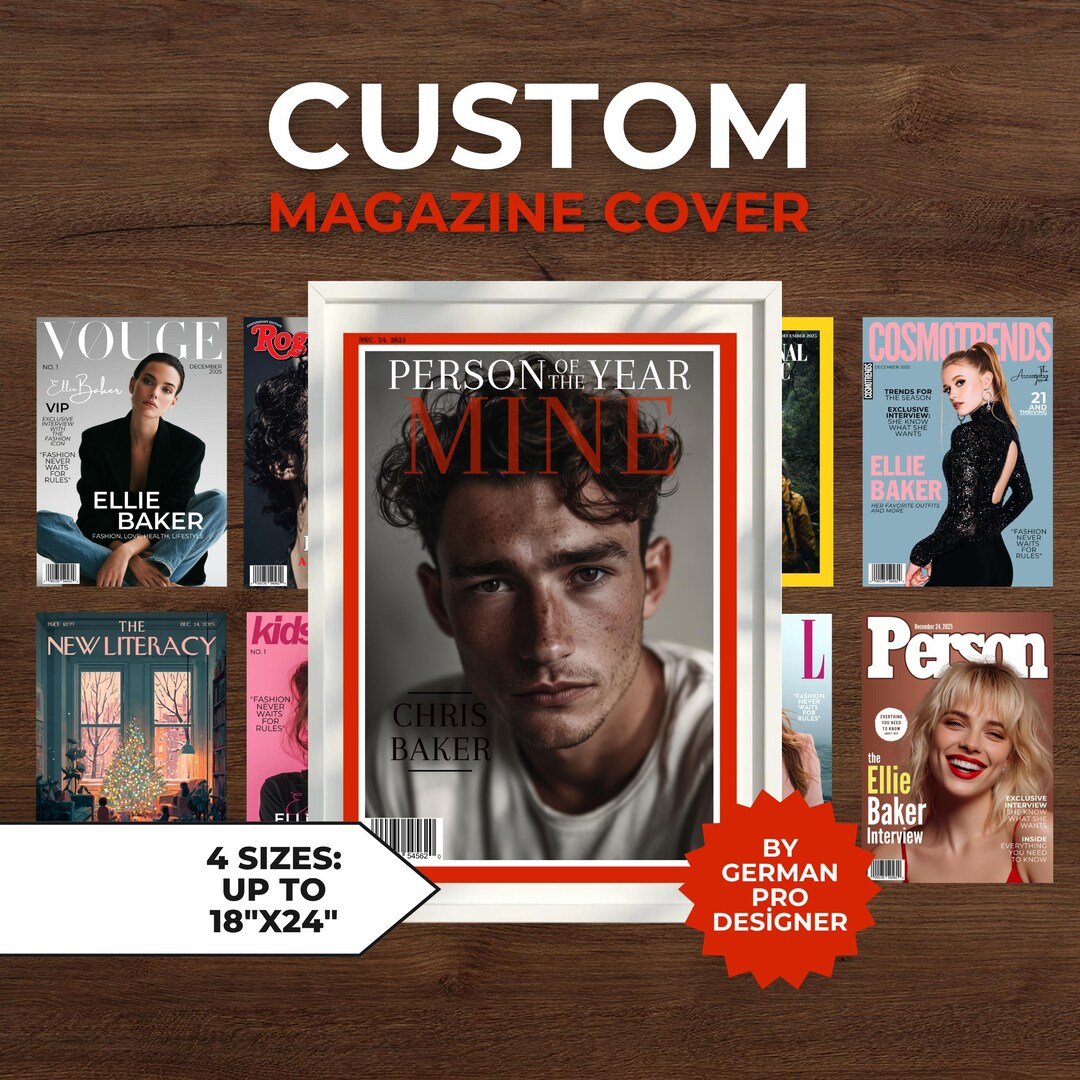 Custom Magazine Cover Print Personalized Magazine Cover New Yorker ...