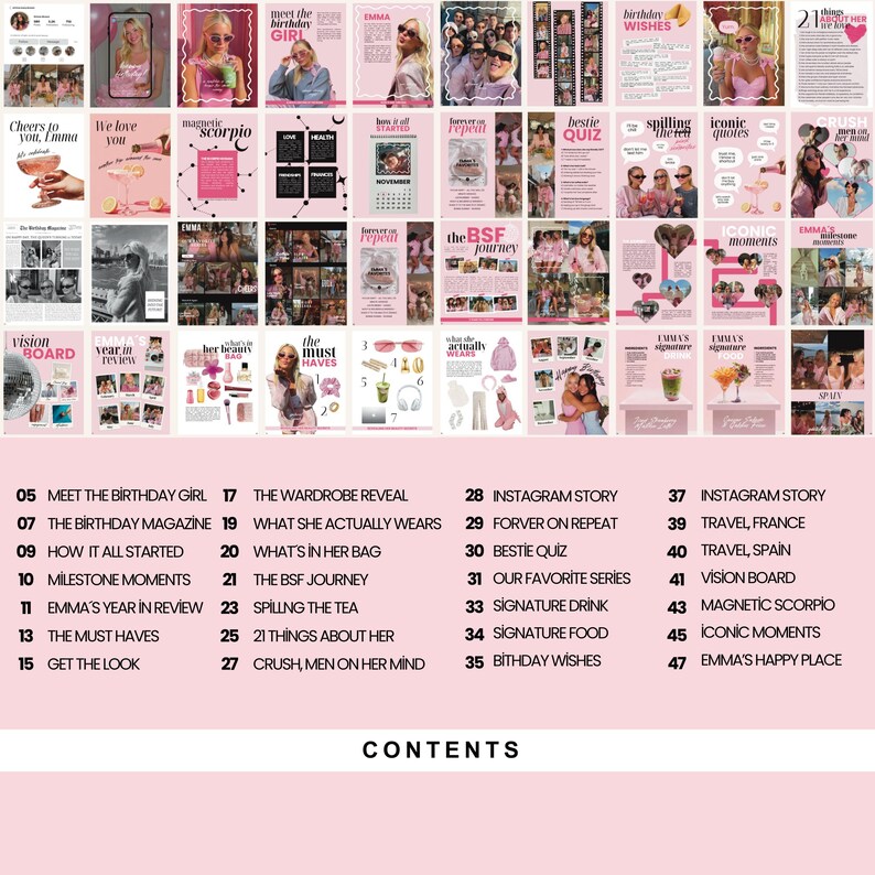 30th Birthday Magazine Template Thirty Flirty and Thriving 13 Going on ...