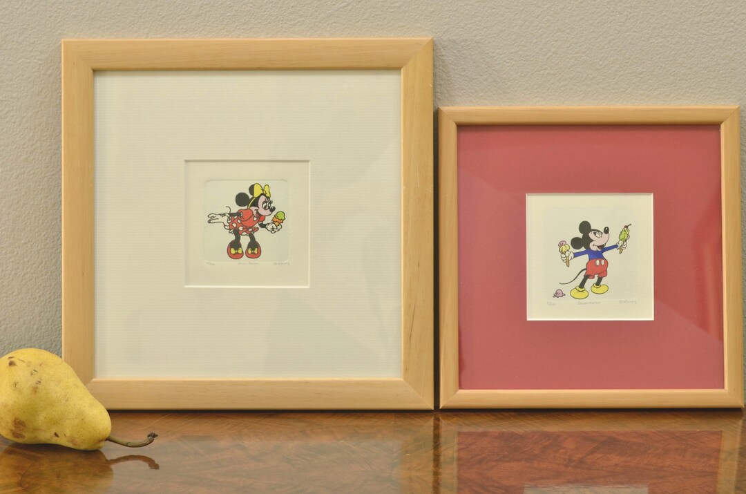 1980s Disney Sowa & Reiser Mickey and Minnie Etching Pair – Hand ...