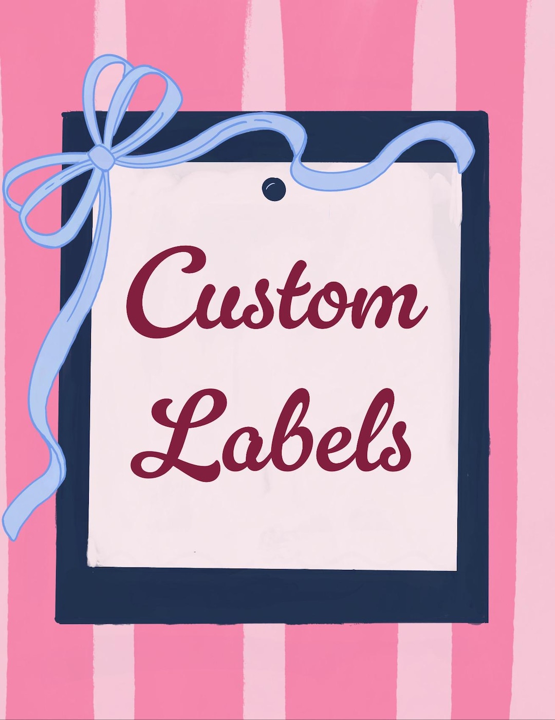 Custom Labels- Hand Drawn Art for Your Business- Perfect for Bottles, Candles, Packages and More ...