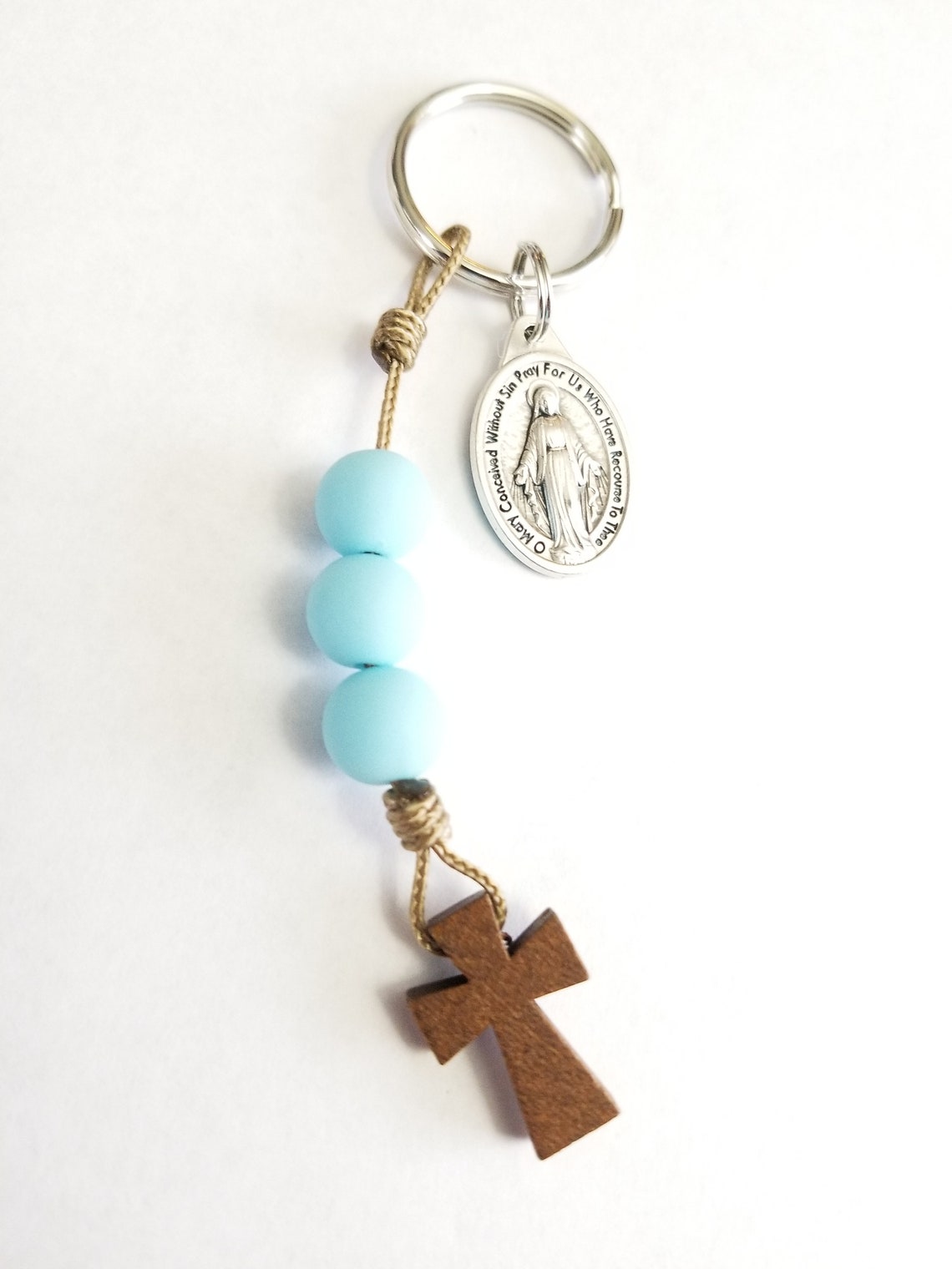 3 Hail Mary Devotional Keychain Miraculous Medal small - Etsy