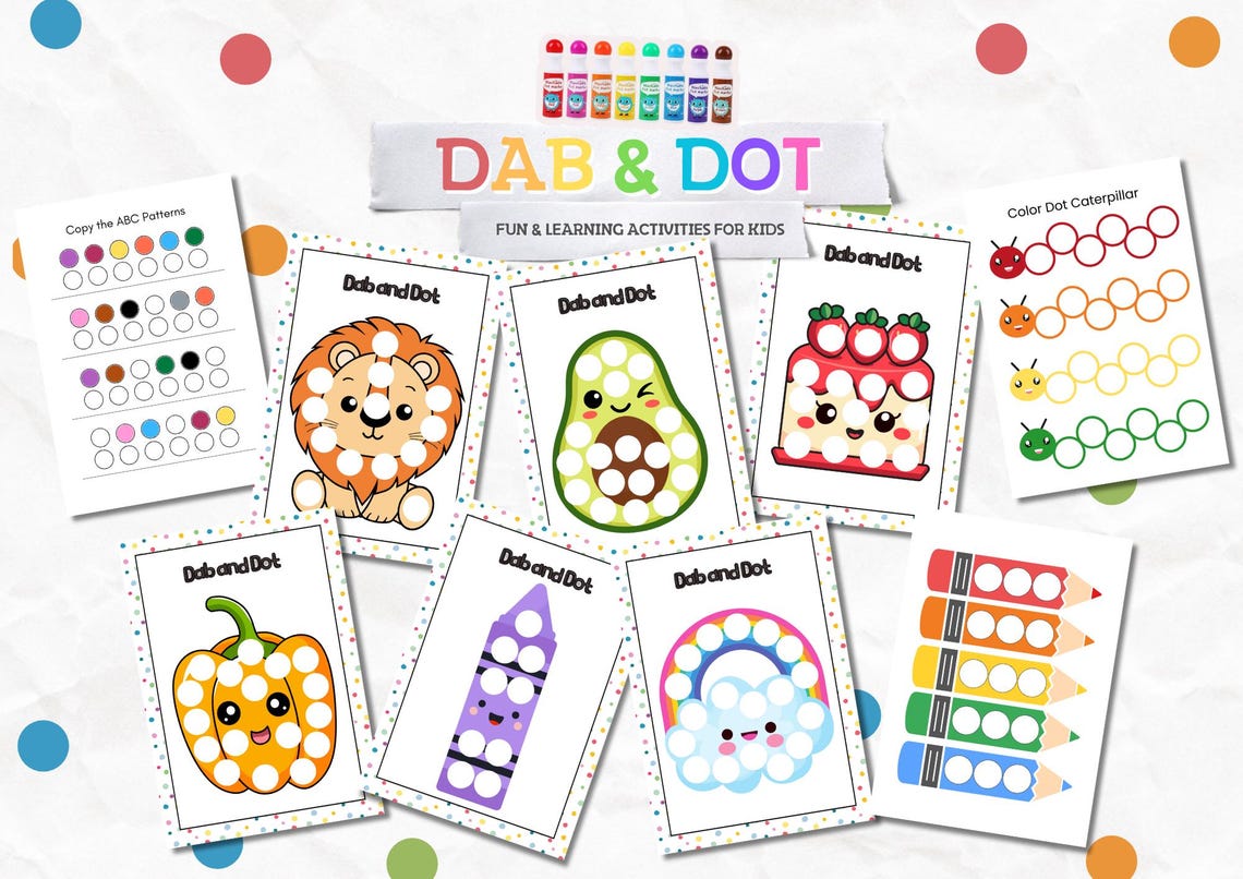 Dab and Dot Collection: Preschool and Kindergarten Activity Worksheets ...