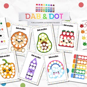 Dab and Dot Collection: Preschool and Kindergarten Activity Worksheets ...