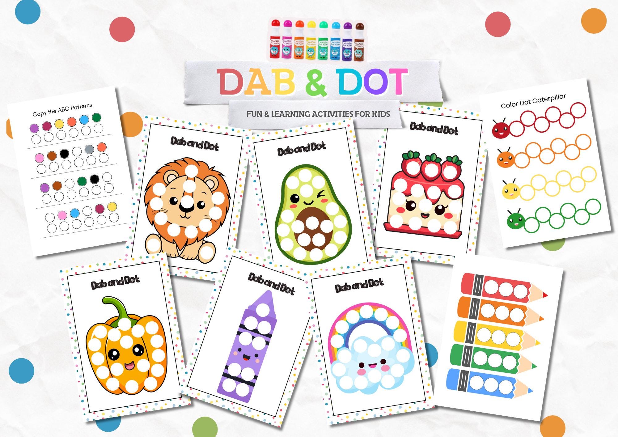 Dab & Dot Printable Bundle | Preschool Kindergarten Fine Motor ...