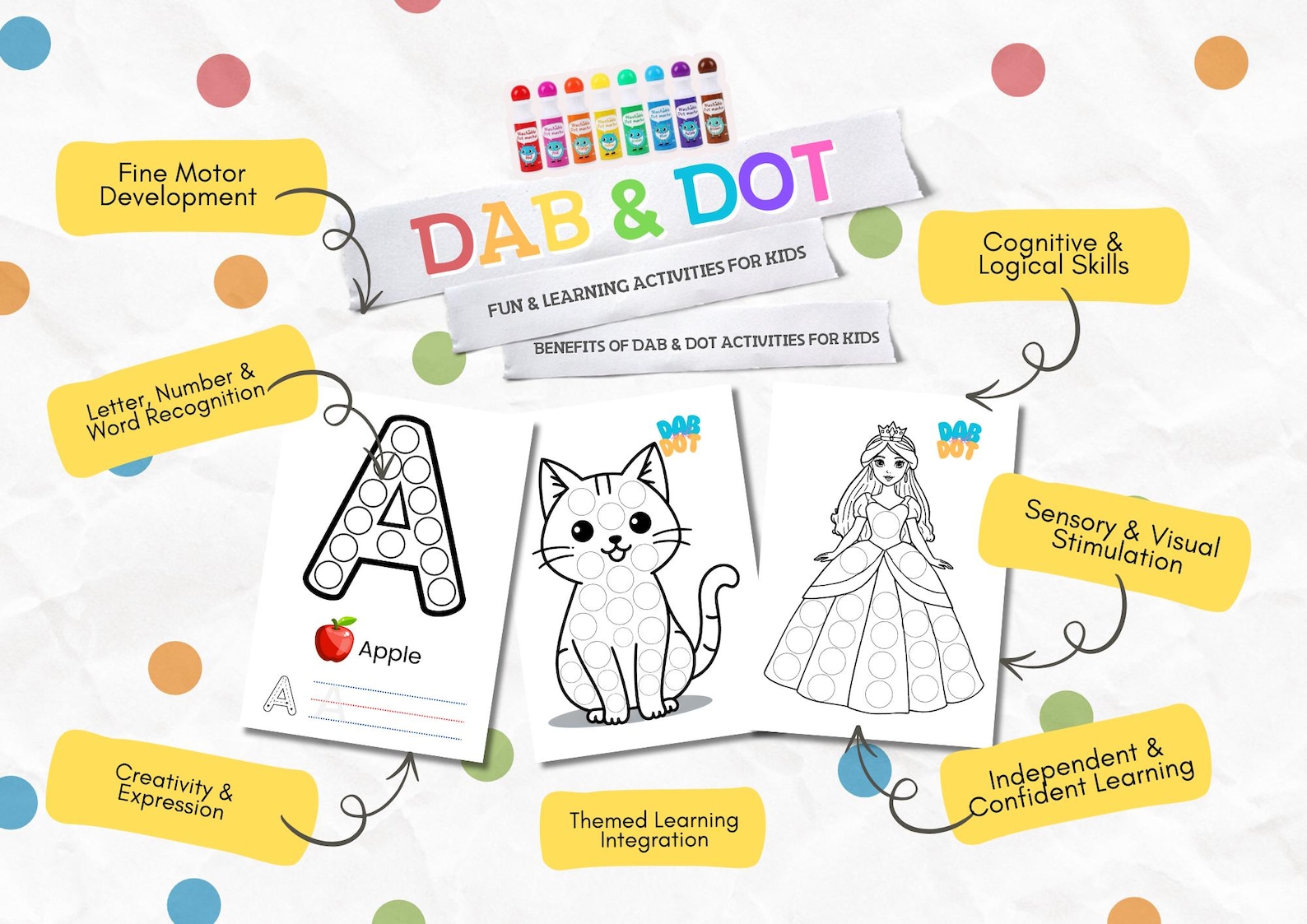Dab & Dot Printable Bundle | Preschool Kindergarten Fine Motor ...