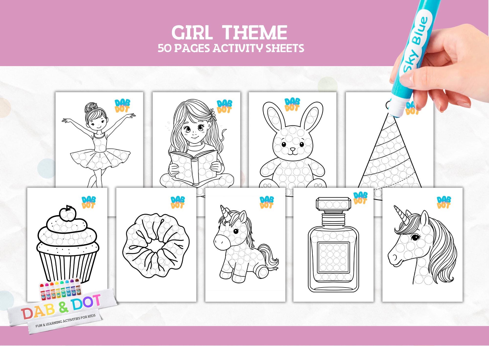 Dab and Dot Collection: Preschool and Kindergarten Activity Worksheets (digital Download) - Etsy