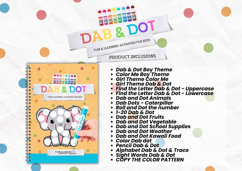 Dab & Dot Printable Bundle | Preschool Kindergarten Fine Motor ...