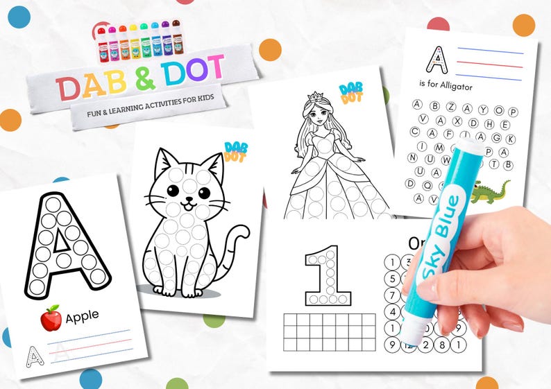 Dab and Dot Collection: Preschool and Kindergarten Activity Worksheets ...