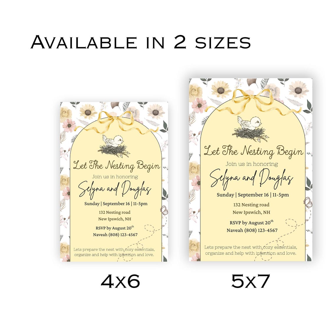 Nesting Party Invitation | Prep the Nest Invite | Editable Template ...