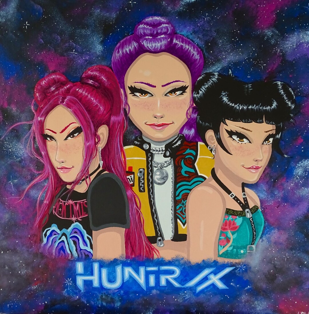 Huntrix K-pop Demon Hunters Originial Acrylic Painting - Etsy