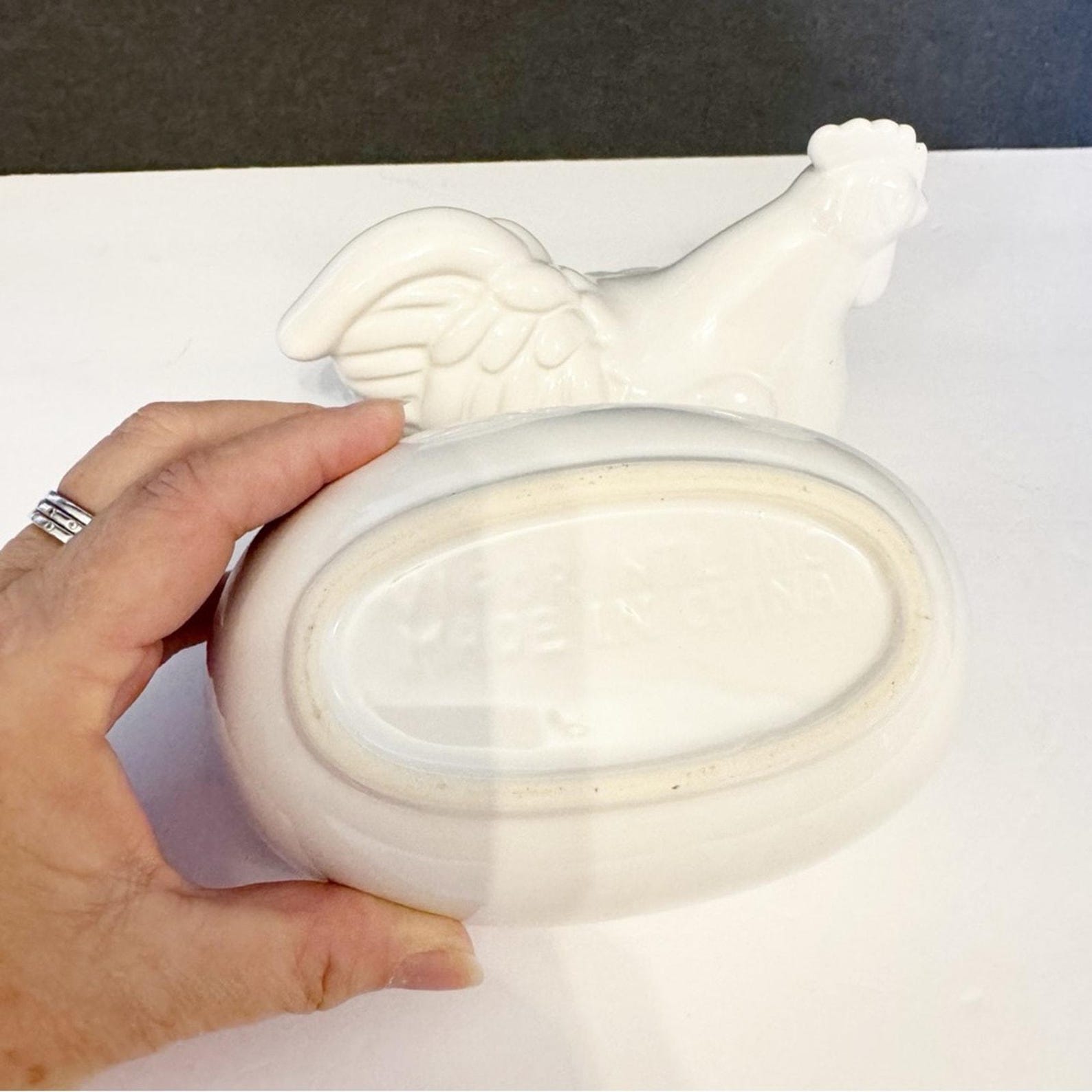 Vintage White Ironstone Nesting Hen Pot With Lid 6”x6” - Etsy