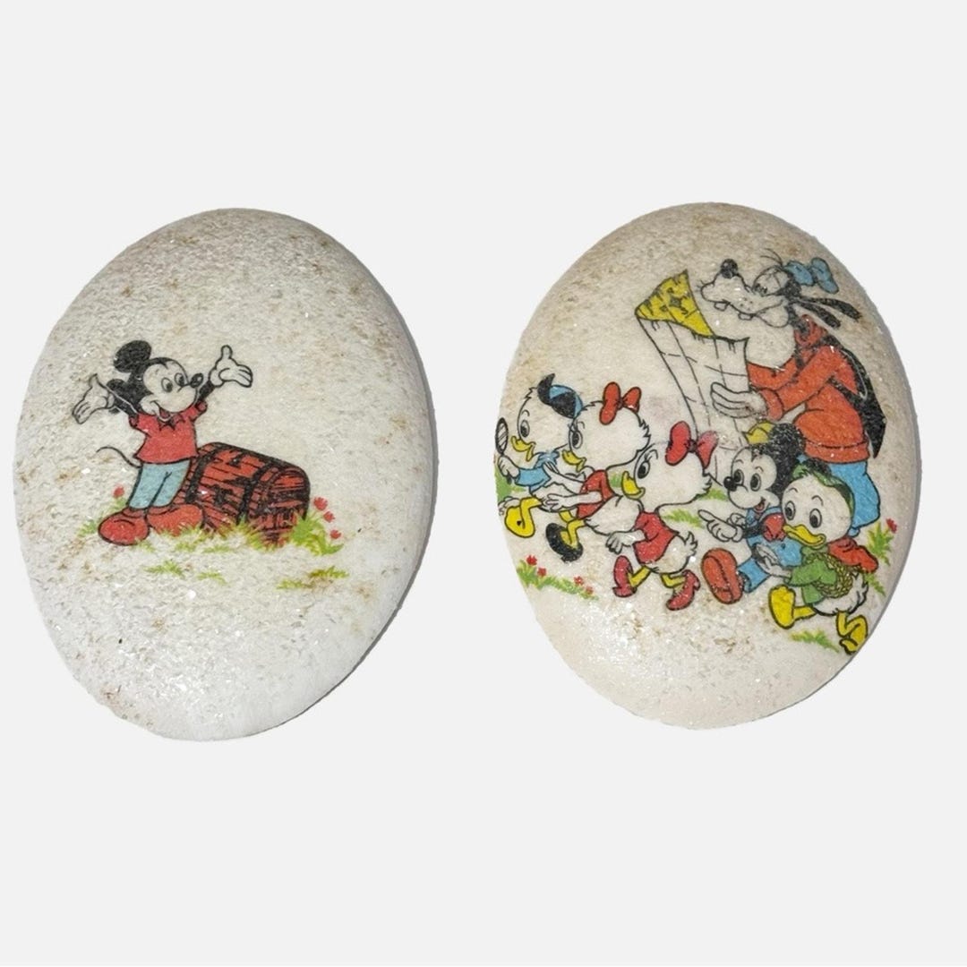 Vintage Mickey Mouse & Goofy Friends Glitter Plaster Plaques 5x7” - Etsy