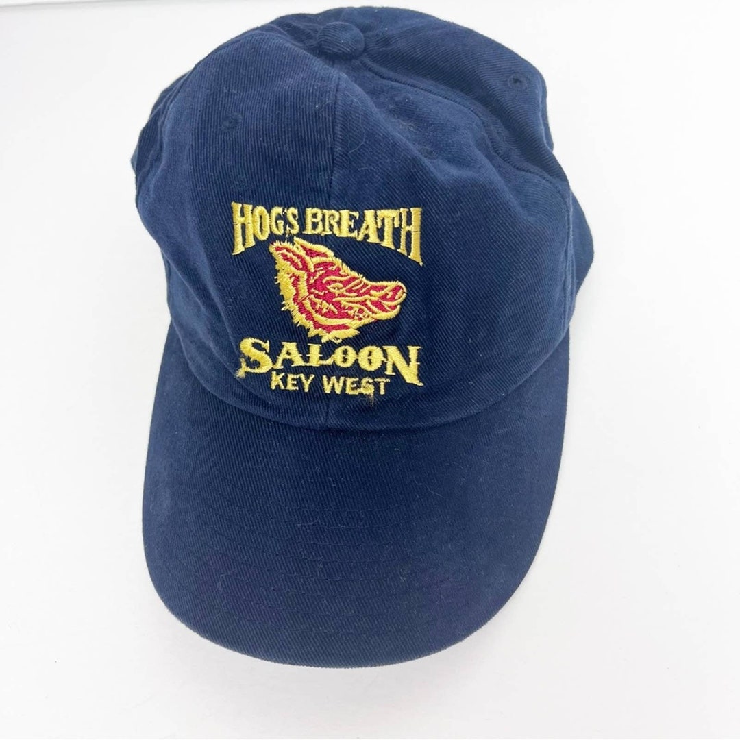 Vintage Hogs Breathe Saloon Key West Distressed Embroidered Baseball ...
