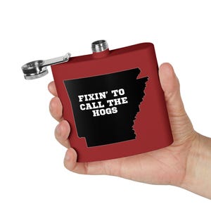 Arkansas Flask - Fixin' to Call the Hogs, Perfect for Tailgating ...
