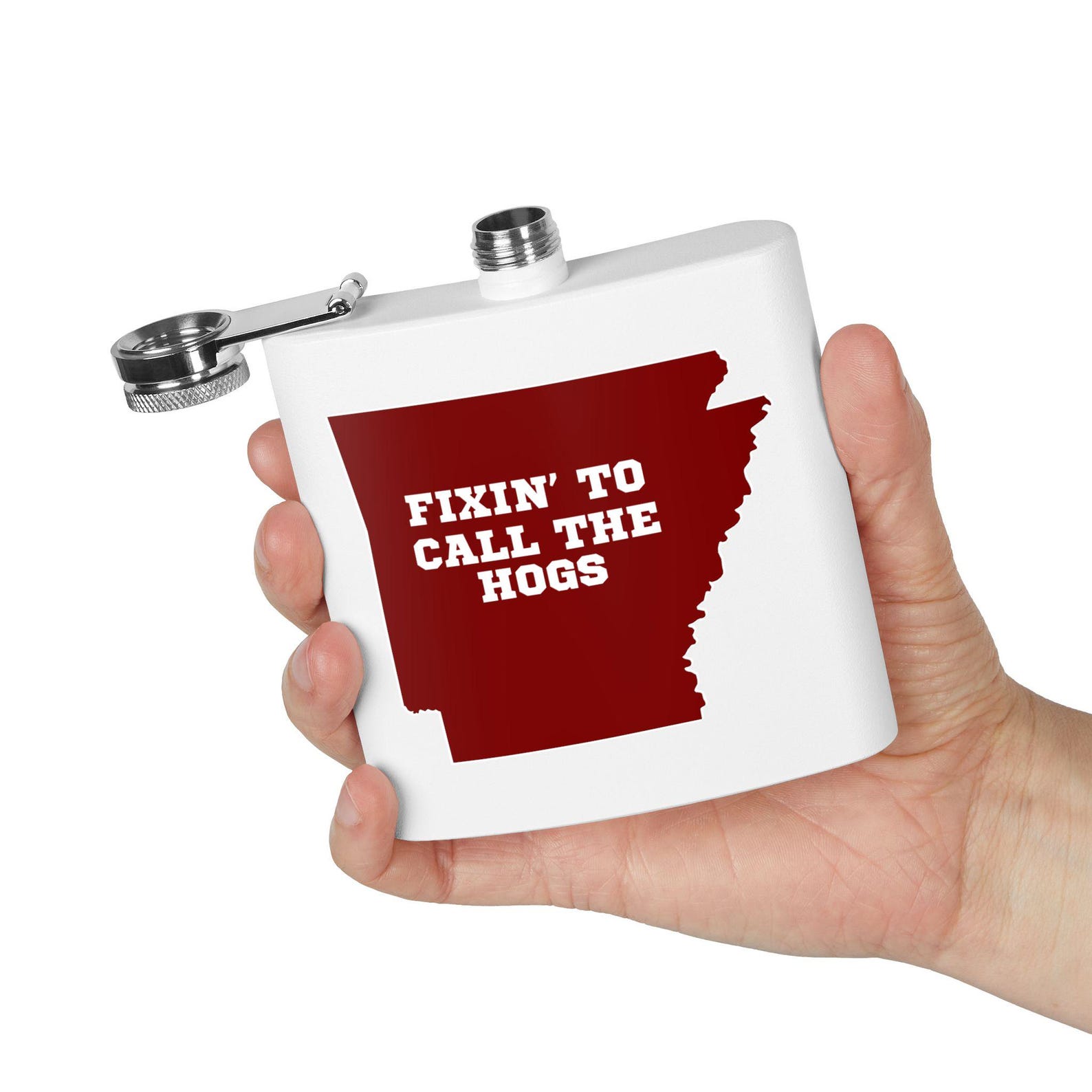 Arkansas Flask - Fixin' to Call the Hogs, Perfect for Tailgating ...
