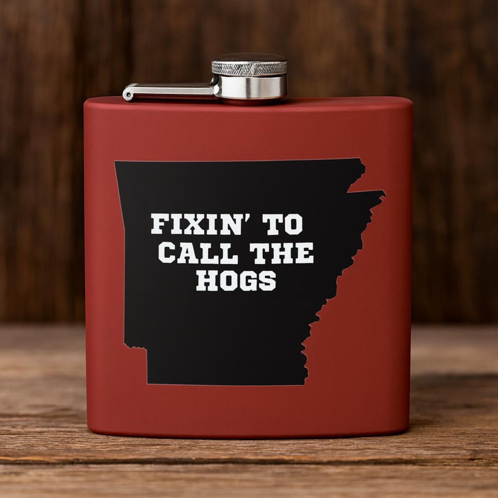 Arkansas Flask - Fixin' to Call the Hogs, Perfect for Tailgating ...
