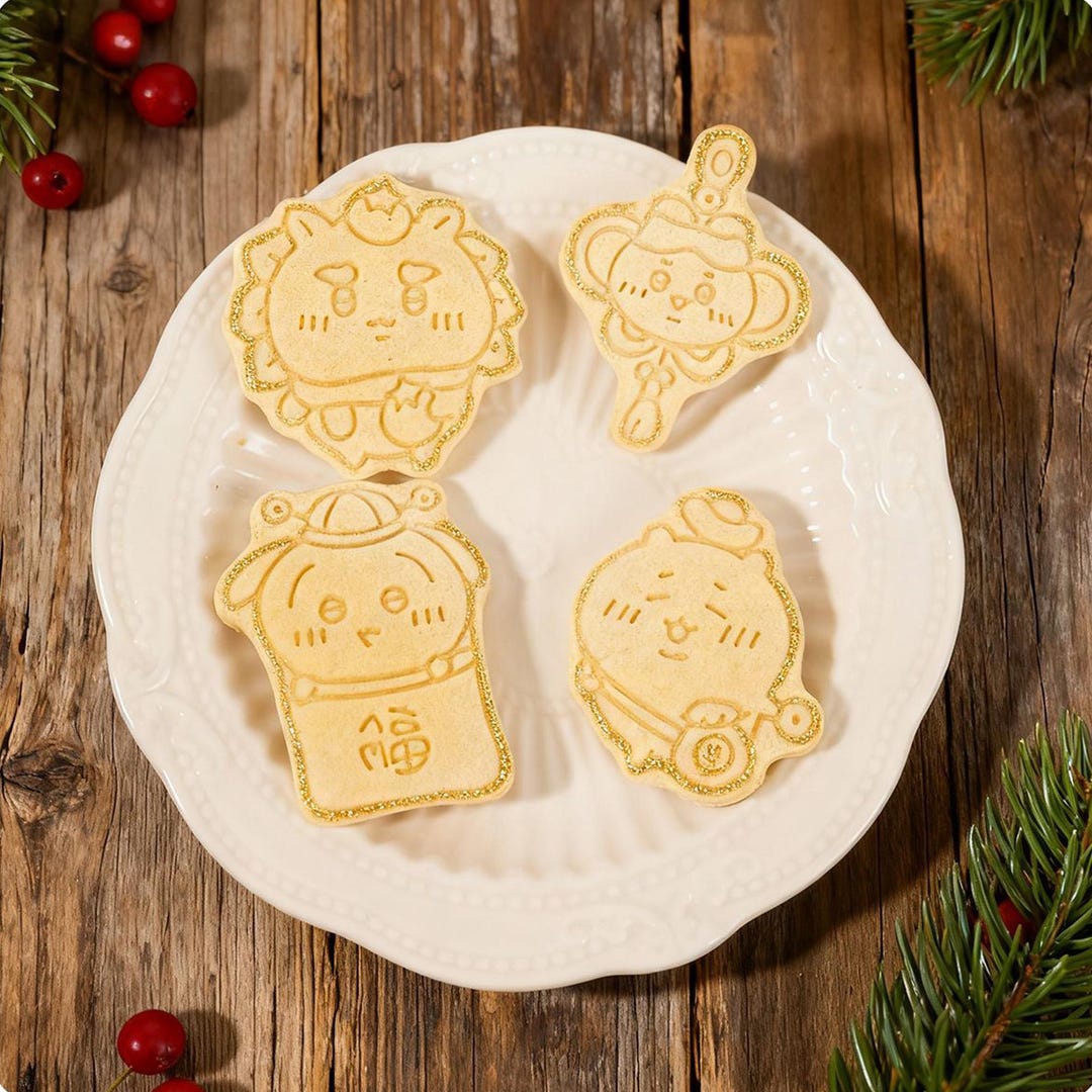 New Chiikawa Cookie Cutters, 4-piece Set of Press-out Butter Cookie ...