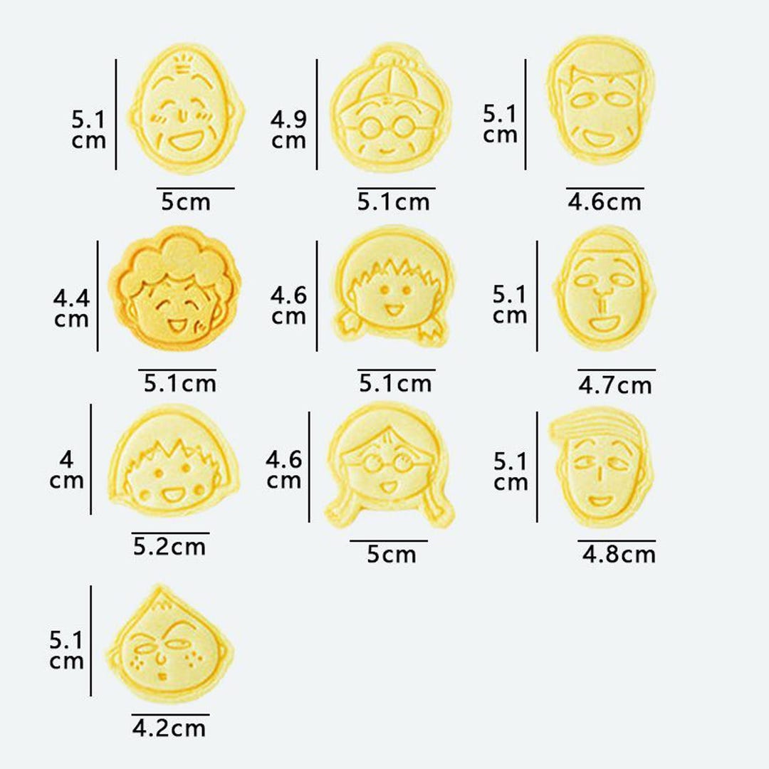 Chibi Maruko-chan Cookie Cutters Press-and-cut Icing Cookie Molds New ...