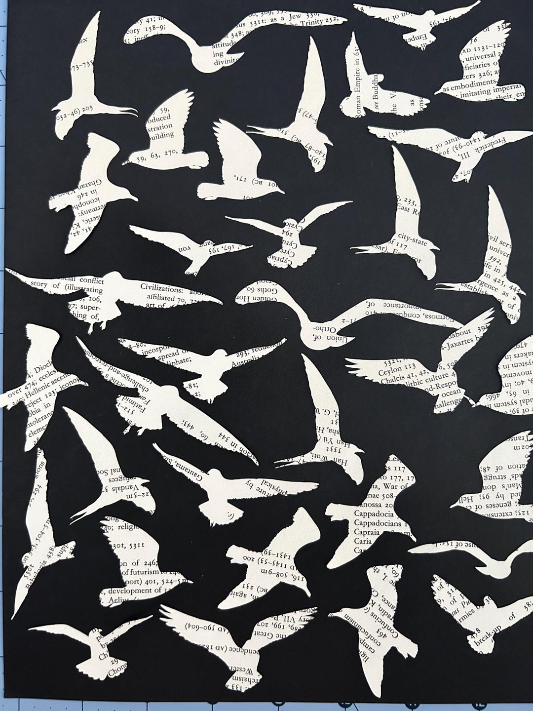 40 Small Flying Bird Cut Outs, Vintage Paper, Vintage Ephemera, Junk ...