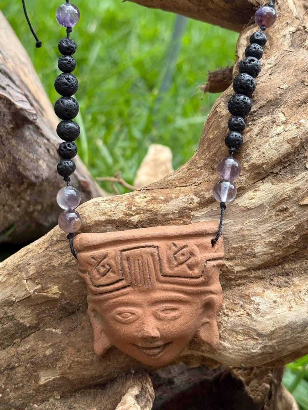 Totonaca Clay Necklace • Tribal Ancestral Pendant • Pre Hispanic ...