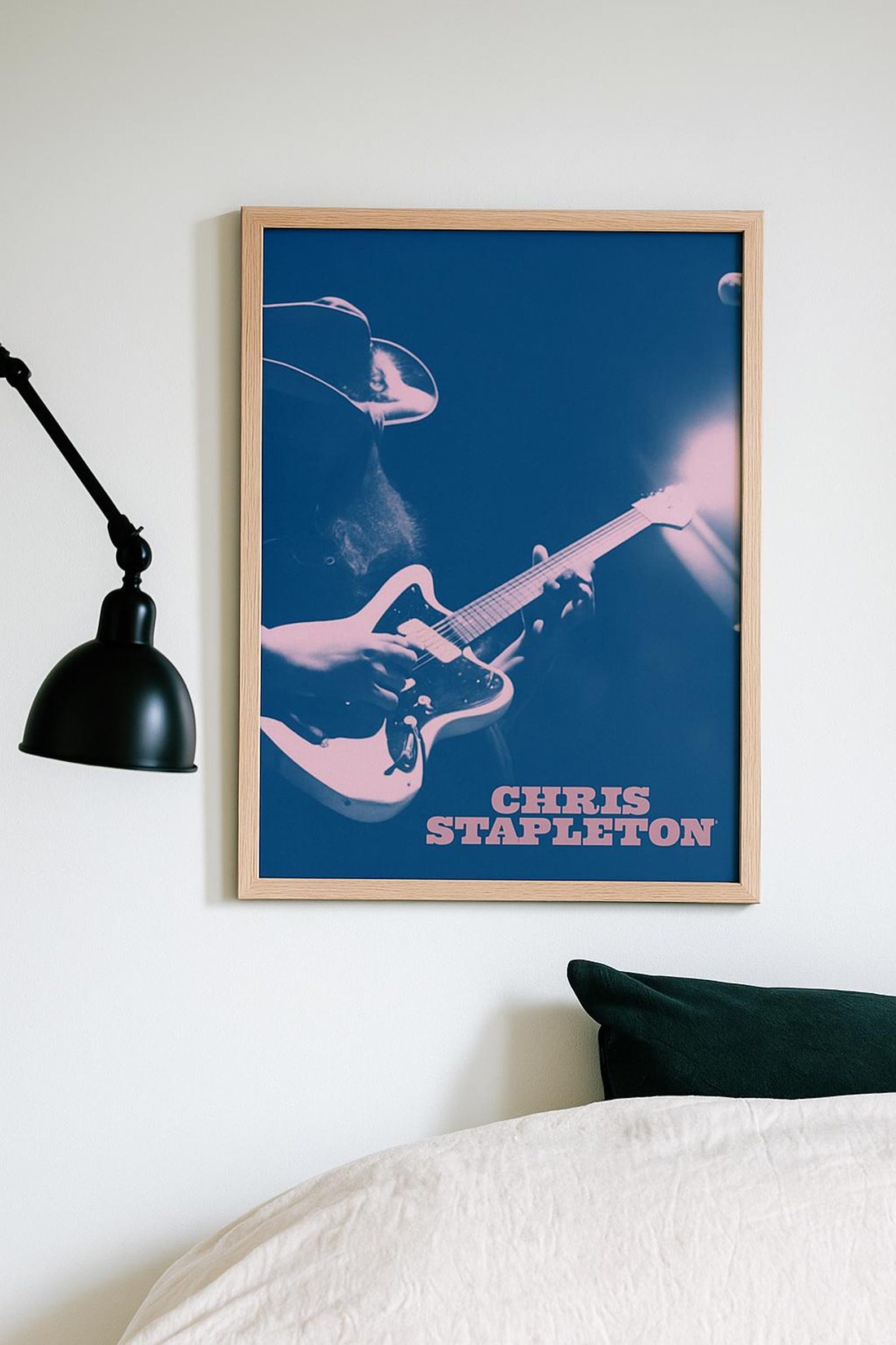 Chris Stapleton Print Poster Navy and Pink - Digital Download ...