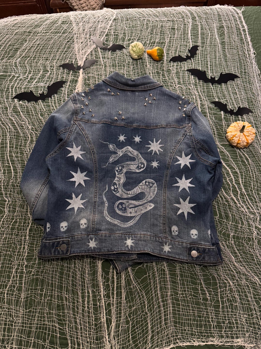 Mythical Snake Denim Jacket - Etsy