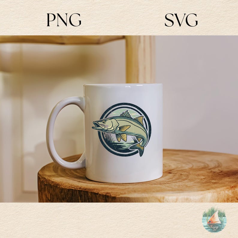 Vintage Snook Fishing Logo Bundle: Retro Angler Designs (PNG, SVG ...